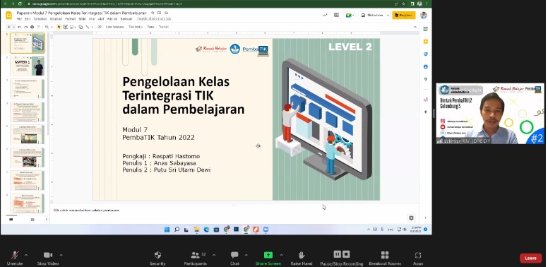 Catatan Bimtek Pembatik Level 2 Tahun 2022